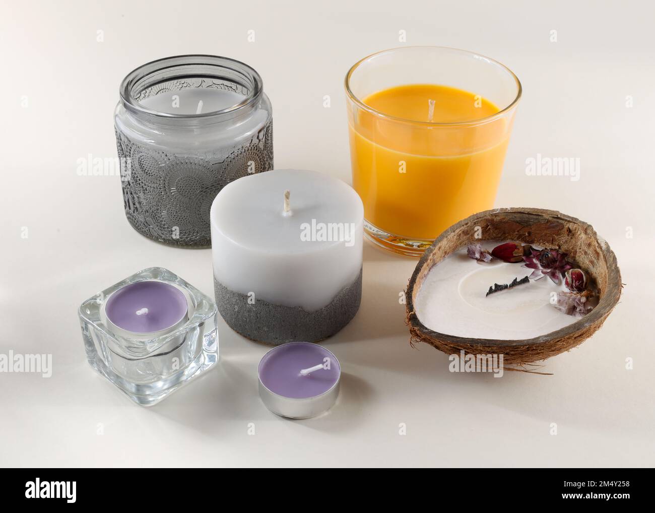 Different types of candles hi-res stock photography and images - Alamy