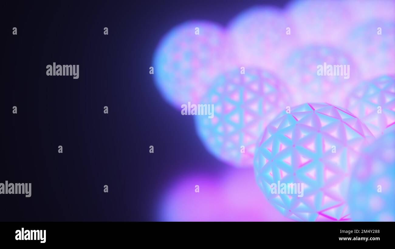 Neon spheres. Computer generated 3d render Stock Photo - Alamy