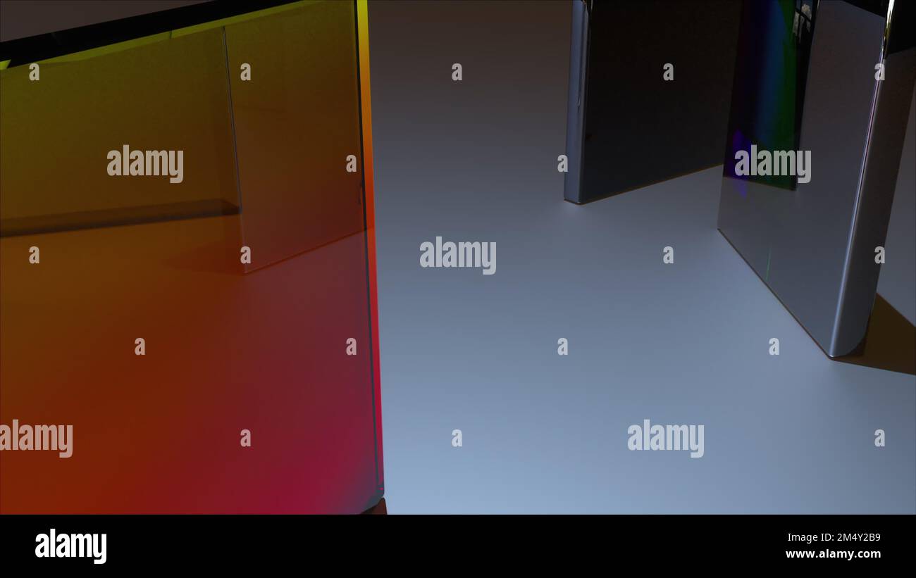 Square translucent glass blocks. Computer generated 3d render Stock ...