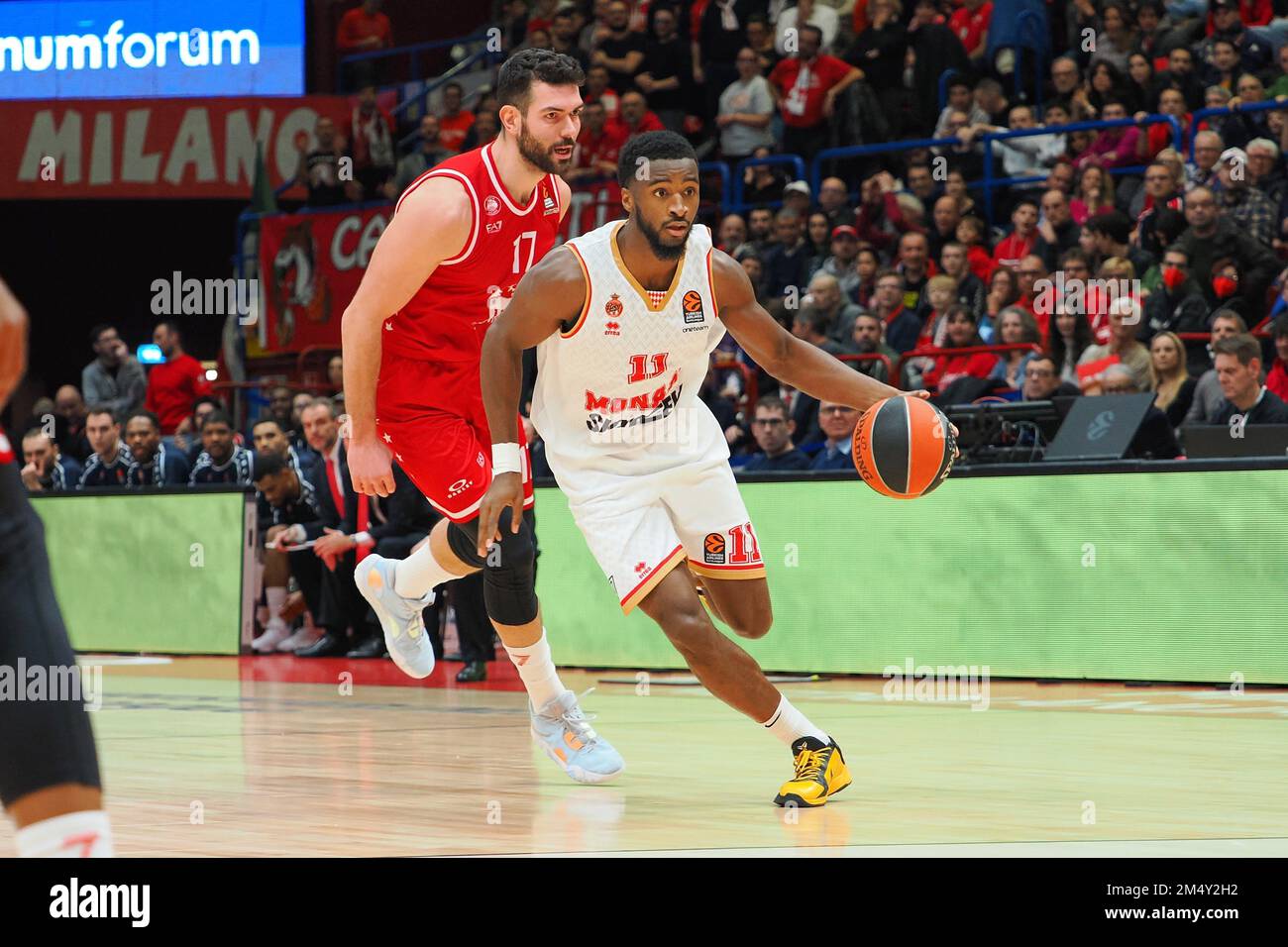 Milan, Italy. 23rd Dec, 2022. Alpha Diallo (A.S. Monaco) during EA7 ...