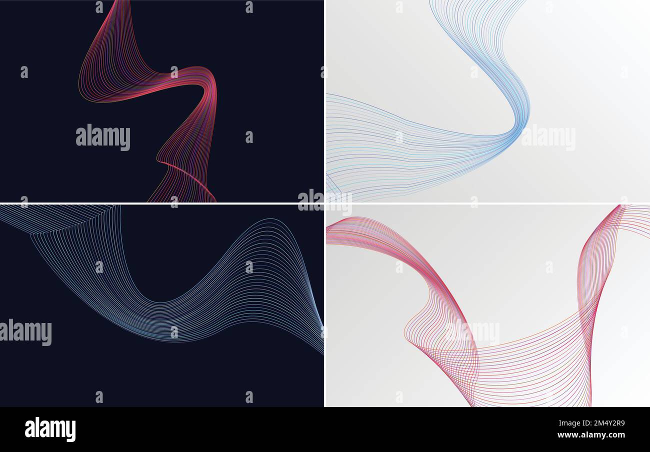 Wave curve abstract vector backgrounds for a unique and eye-catching ...