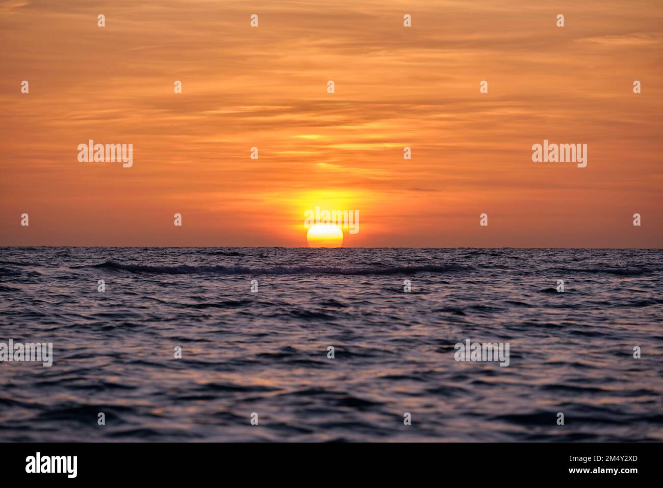 Big Sunset Over Water