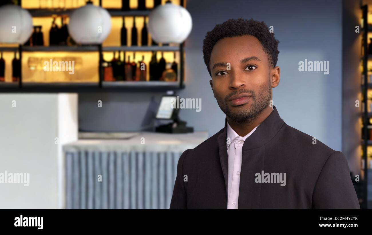 Employee server man male counter hi-res stock photography and images ...