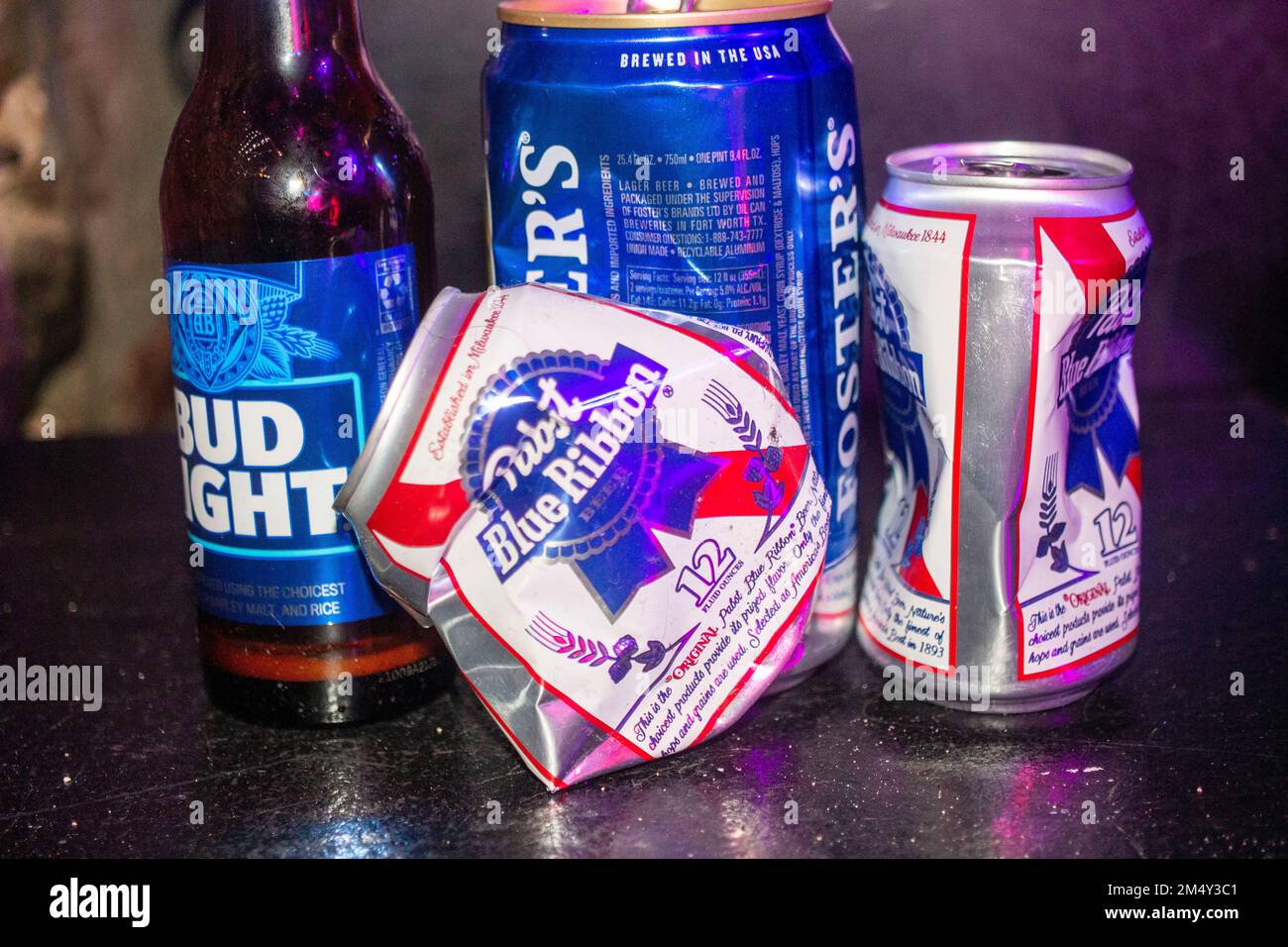 Nyc, Ny, USA. 18th Dec, 2022. Beer. Bud Light and PBR. (Credit Image ...