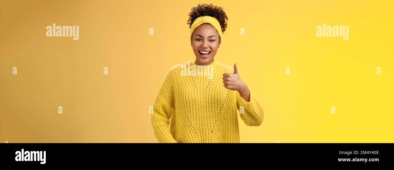 Energetic outgoing good-looking female office assistant ready help out ...