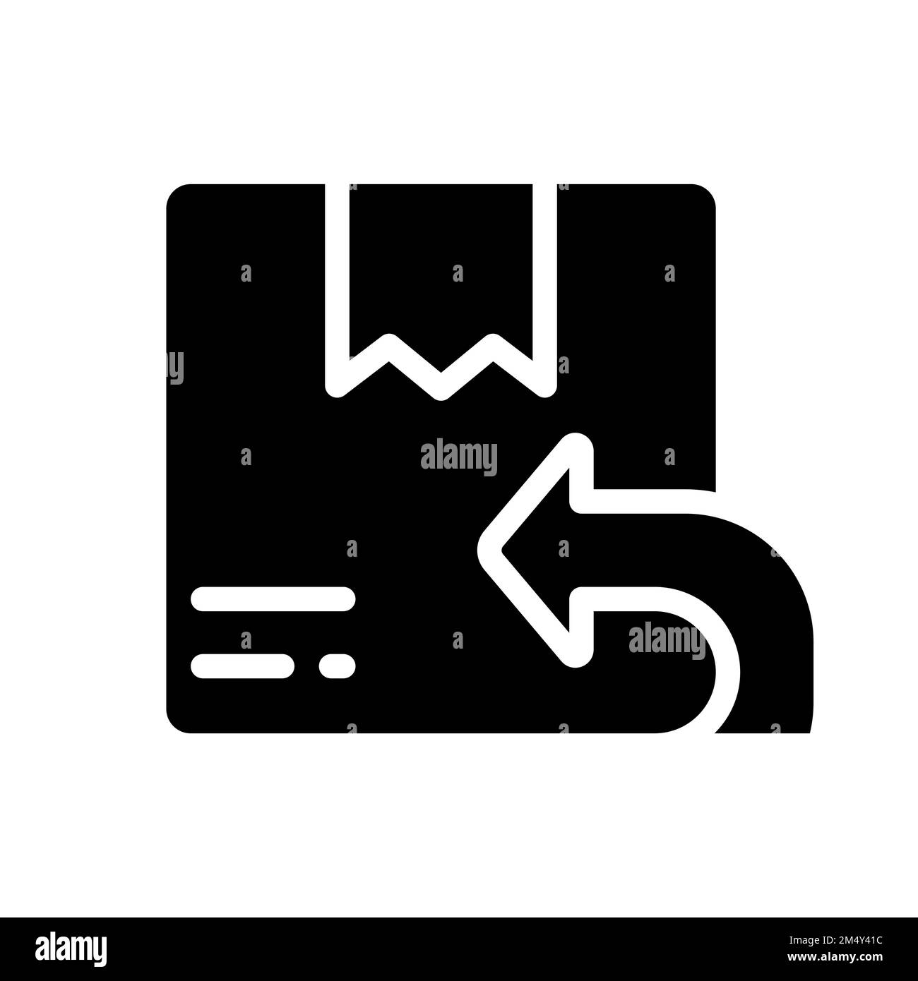 Return parcel black glyph icon Stock Vector Image & Art - Alamy