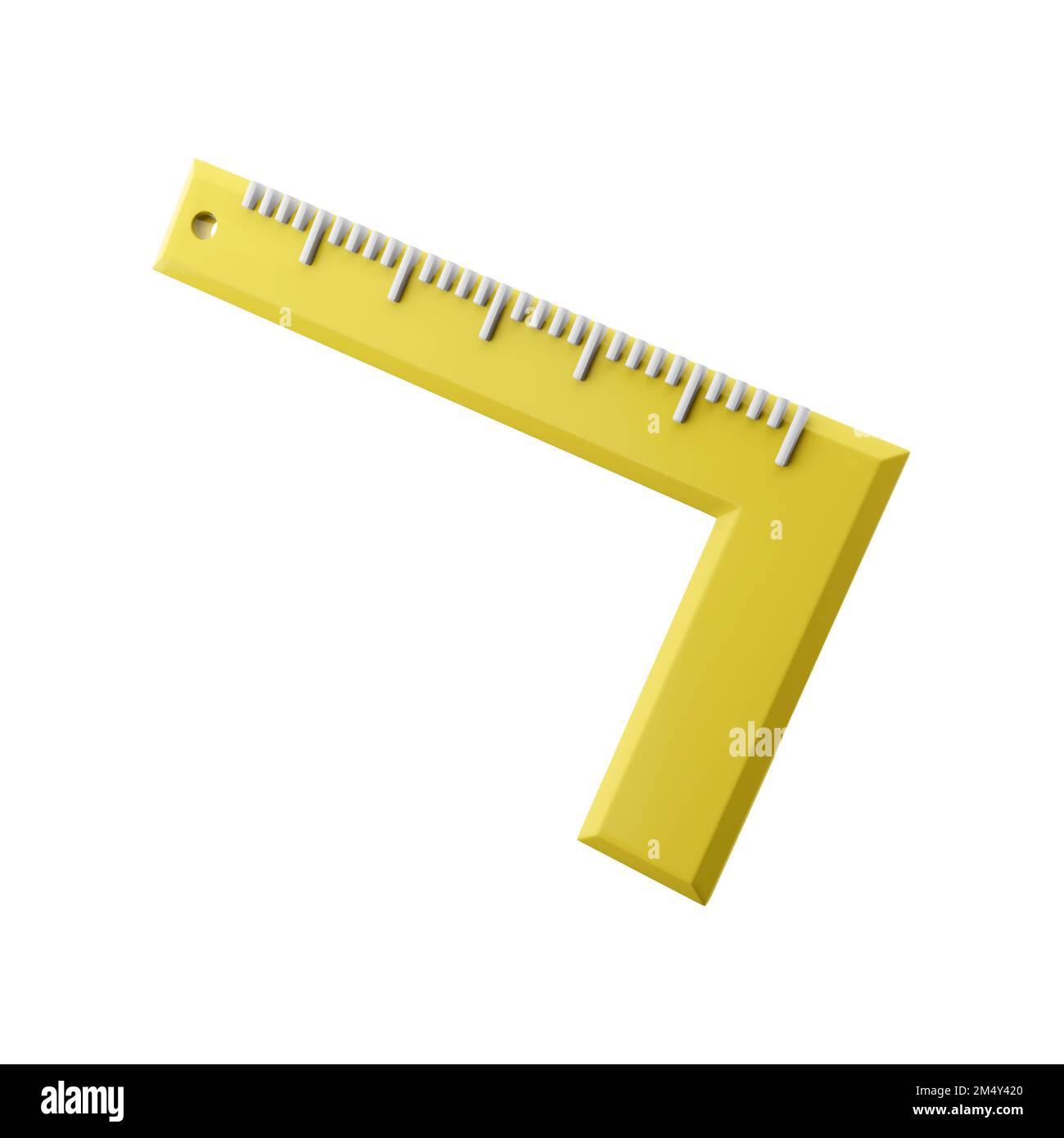 3d render Building yellow corner ruler tape measuring tool 3d rendering ...