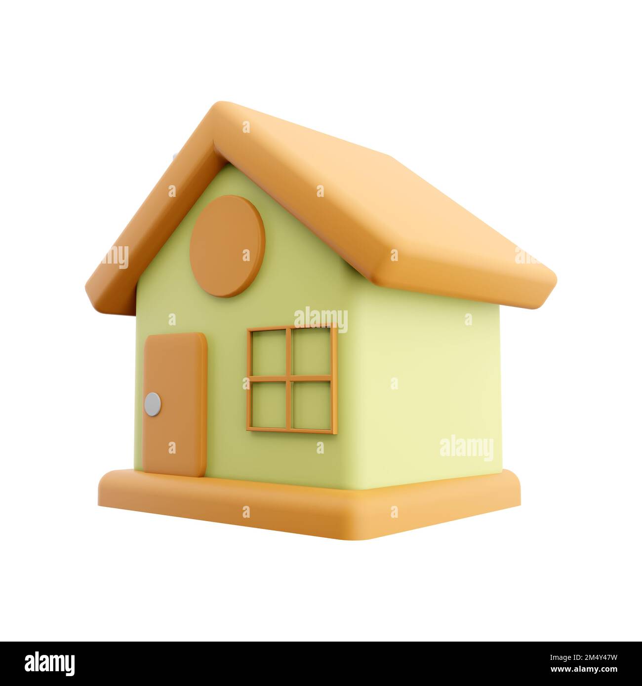 3d render Minimal house symbol. Real estate, mortgage, loan concept. 3d ...