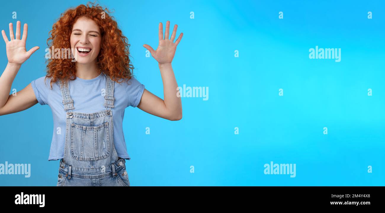 Fine you won. Cheerful carefree playful attractive redhead curly ...