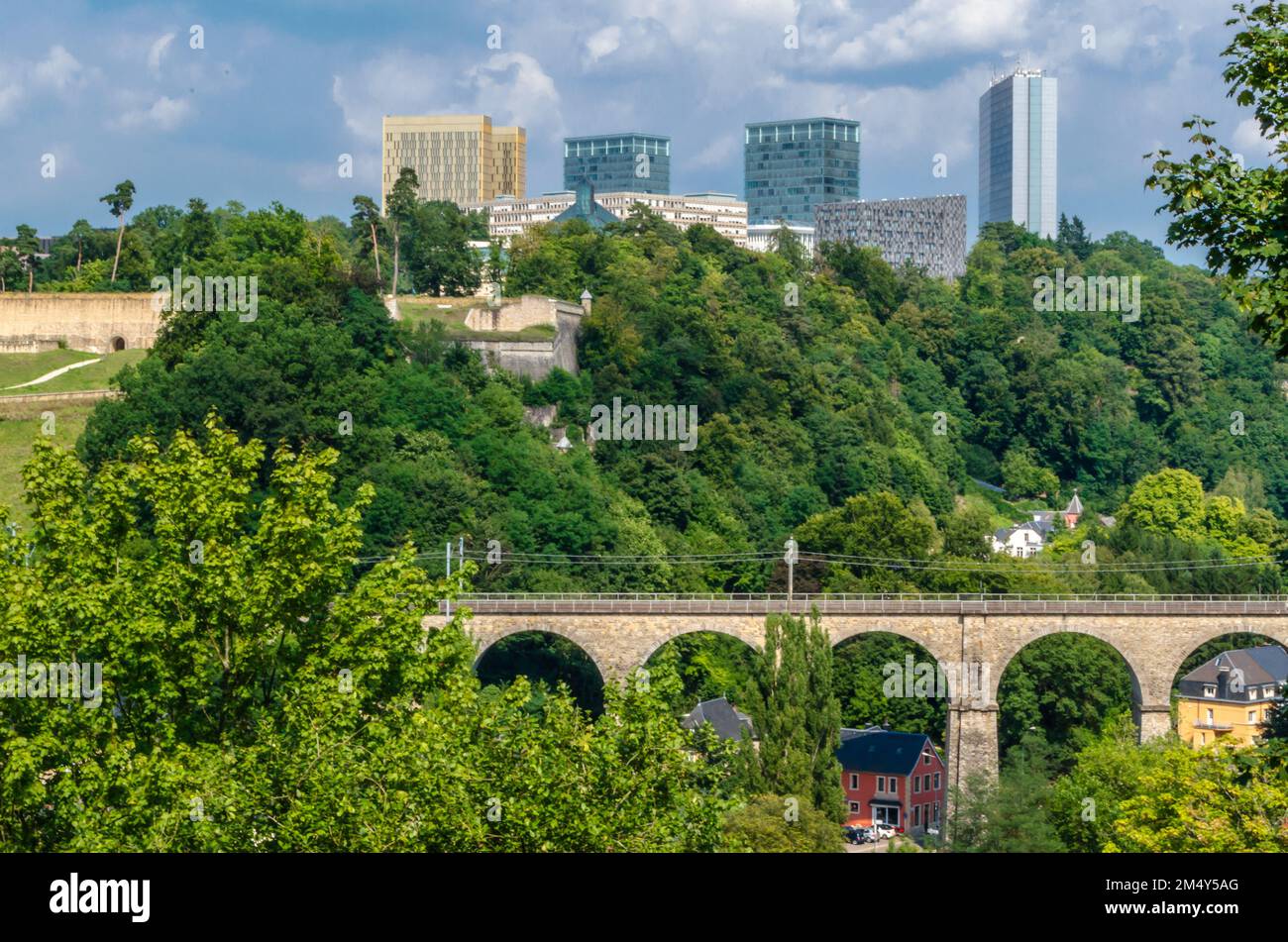 Urban landscape, aerial view of Luxembourg City Stock Photo - Alamy