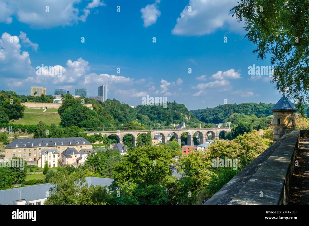 Urban landscape, aerial view of Luxembourg City Stock Photo - Alamy
