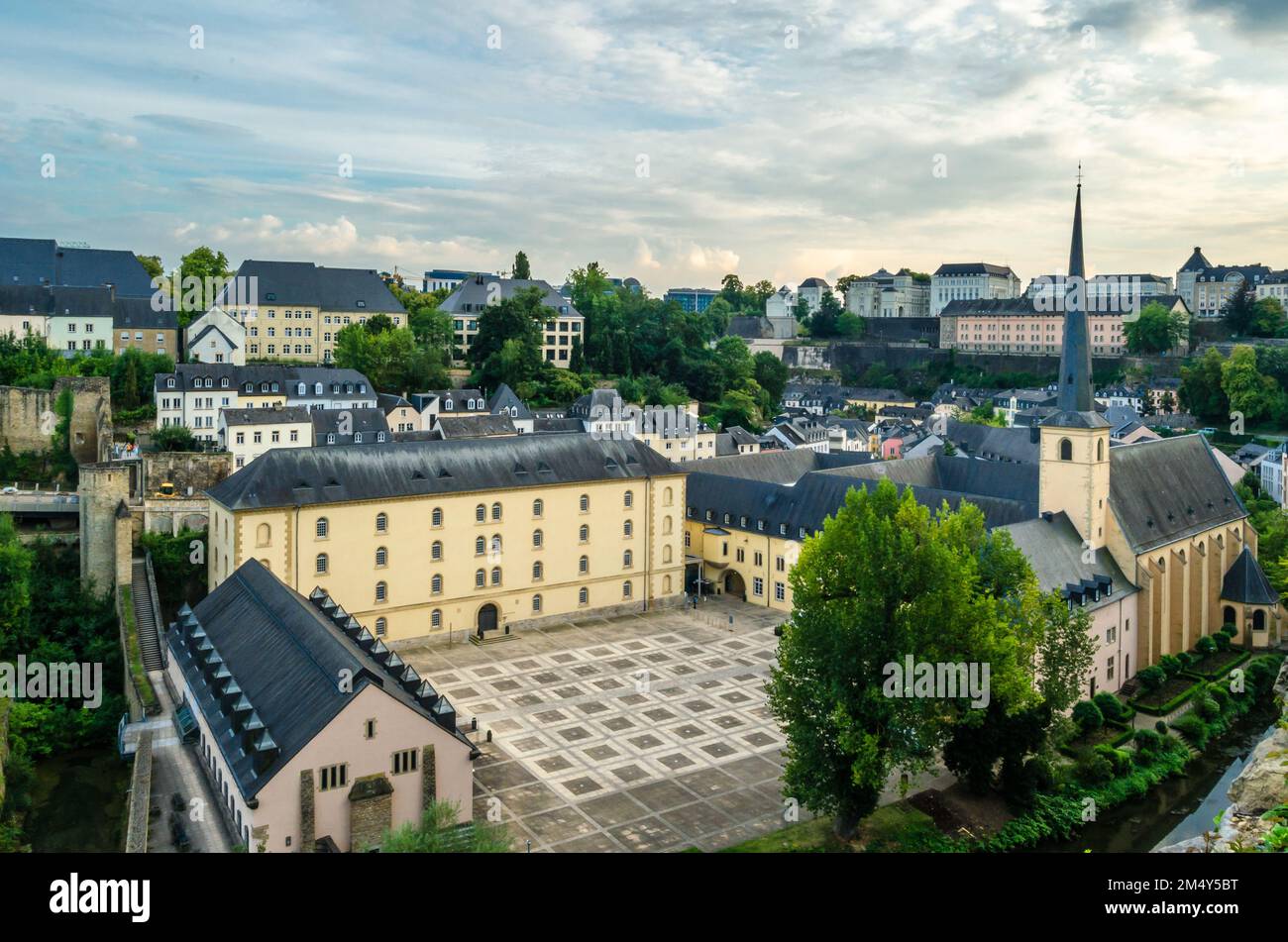 Urban landscape, aerial view of Luxembourg City Stock Photo - Alamy