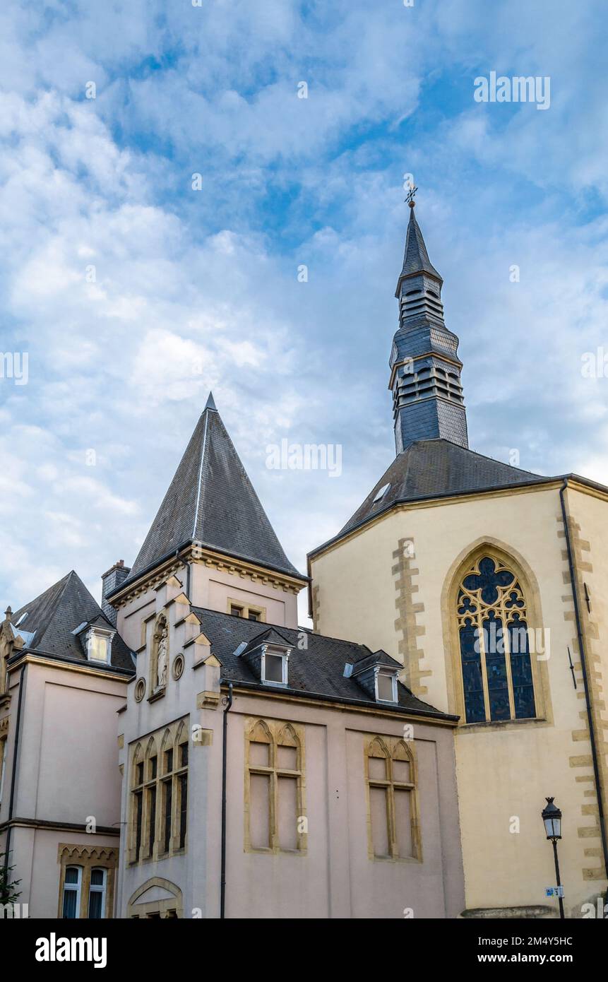 Religious architecture, church in Luxembourg City, Grand Duchy of ...