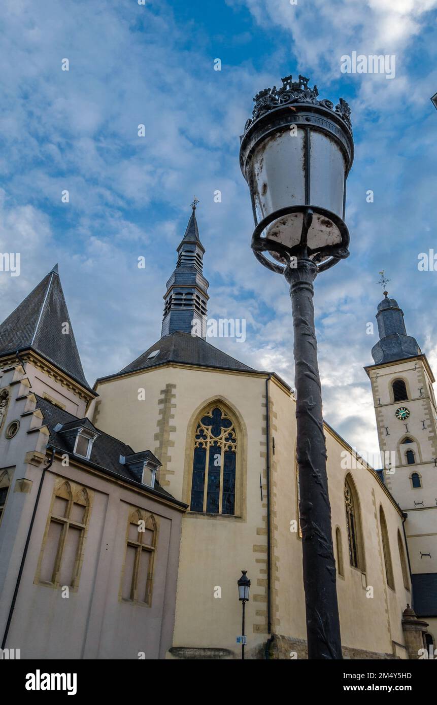 Religious architecture, church in Luxembourg City, Grand Duchy of ...
