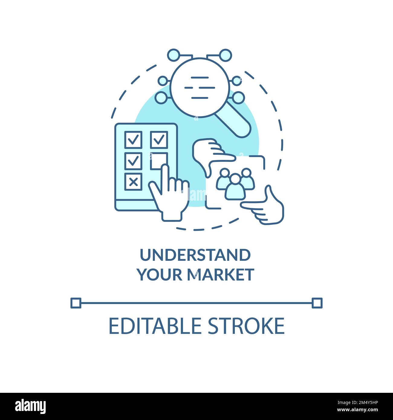 Understand your market blue concept icon Stock Vector Image & Art - Alamy