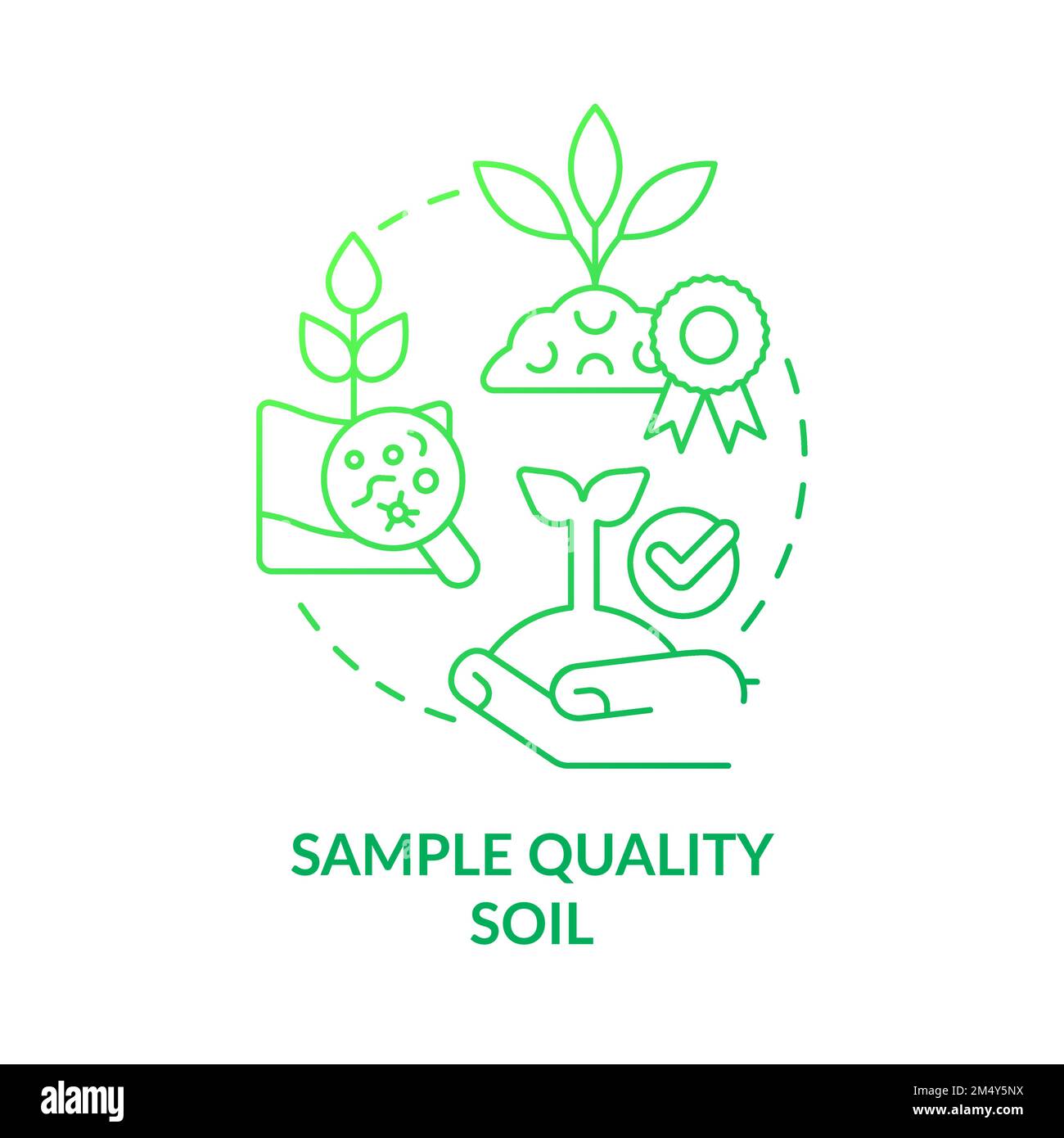 Sample quality soil green gradient concept icon Stock Vector Image ...