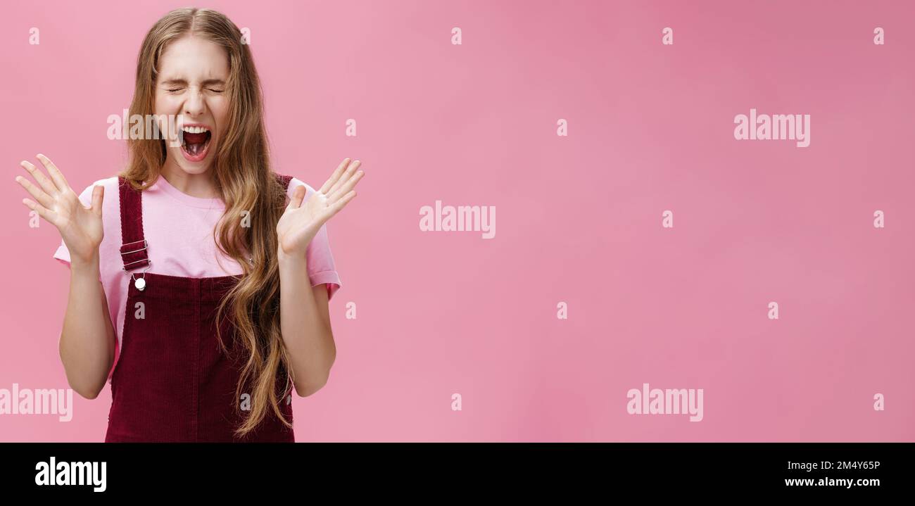Young girl scared to death seeing spider in room yelling out loud ...