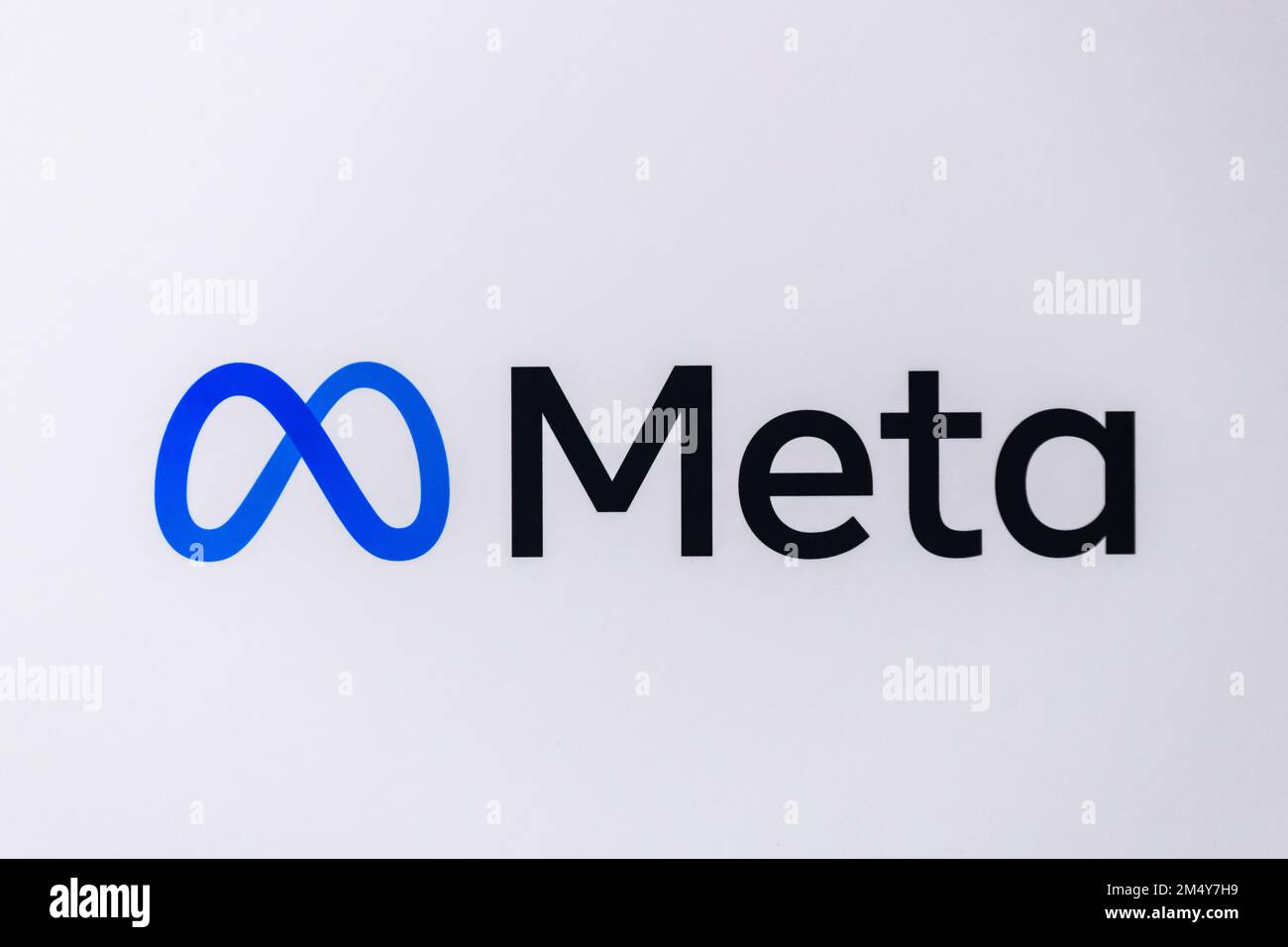 RIGA, LATVIA. 29th November 2022. Meta company logo, during 5G ...