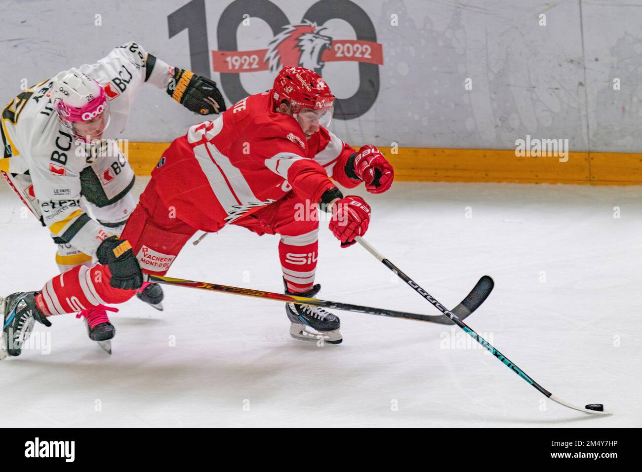 Lausanne, Switzerland. 12th Mar, 2022. Daniel Audette (attackers) of ...