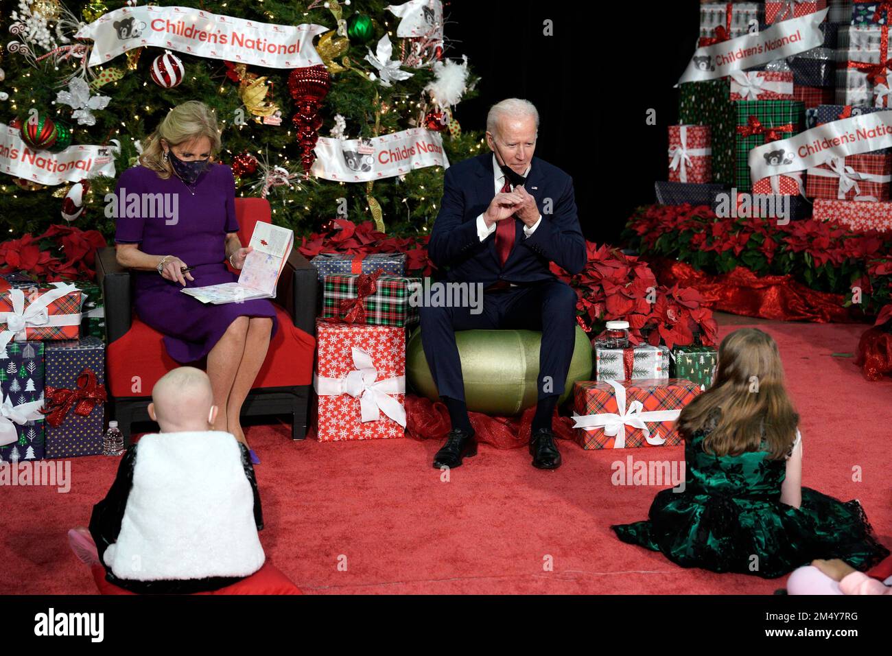 U.S. President Joe Biden and First lady Jill Biden host a book reading ...