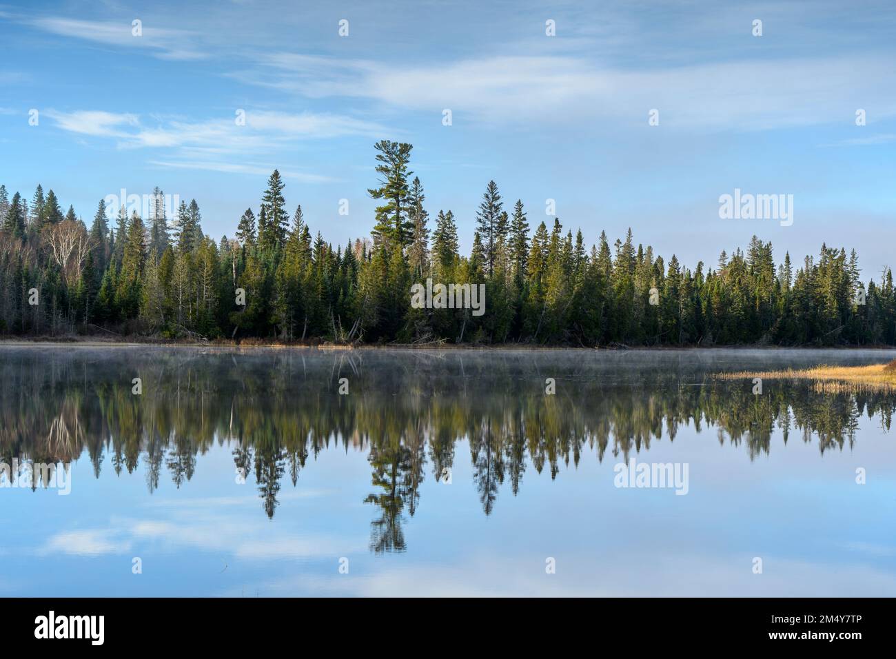 Rabbit Blanket Lake at dawn, Lake Superior Provincial Park, Ontario ...