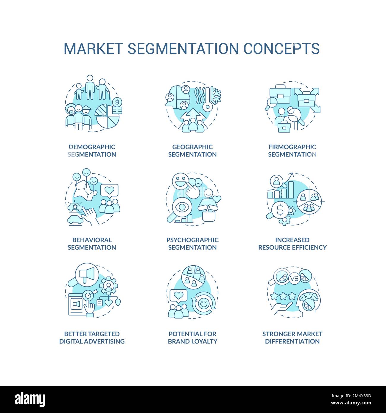 Market segmentation infographic concept illustration hi-res stock photography and images - Alamy