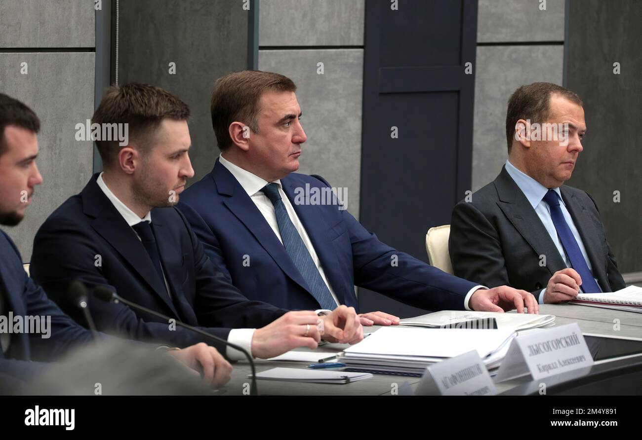 Russian President Vladimir Putin at meeting of Russian defense industry ...