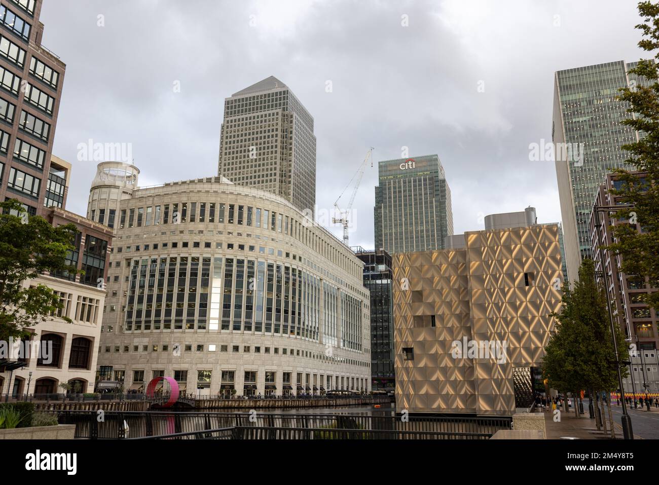 London, UK - September 8 2022 - Modern steel and glass towers and ...