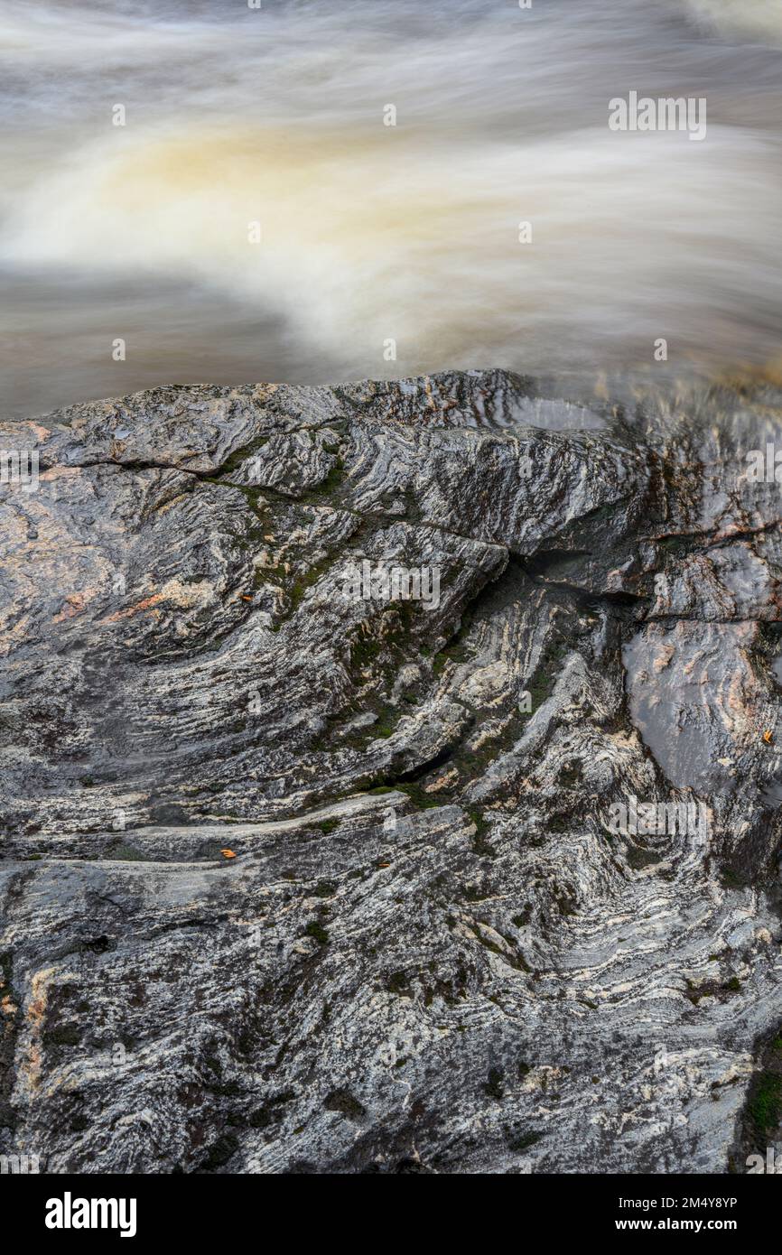 Granite outcrops and rapids, the Sand River, Lake Superior Provincial ...