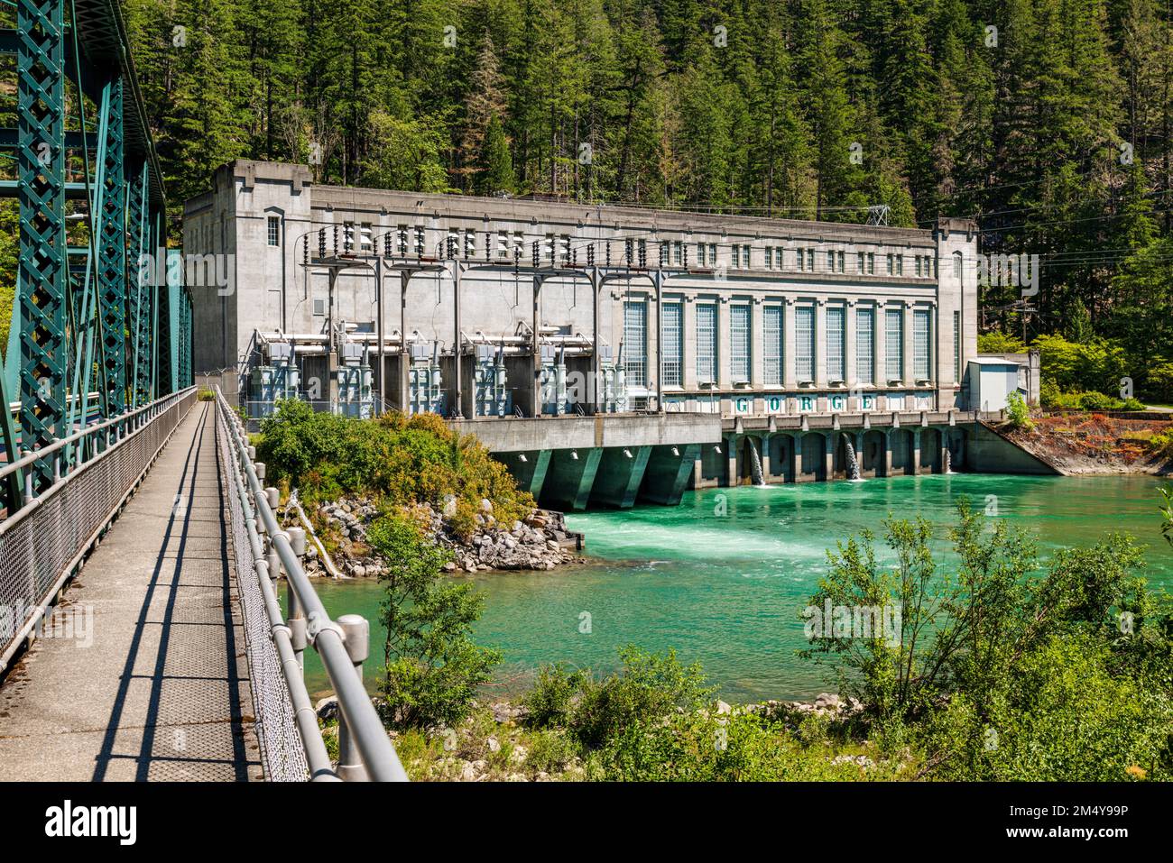 Gorge Dam; Skagit River; North Cascades National Park; Washington state ...