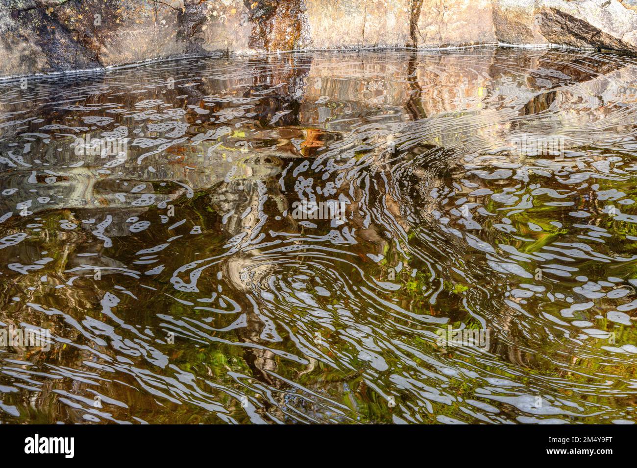 Foam patterns in eddy pool, the Sand River, Lake Superior Provincial ...