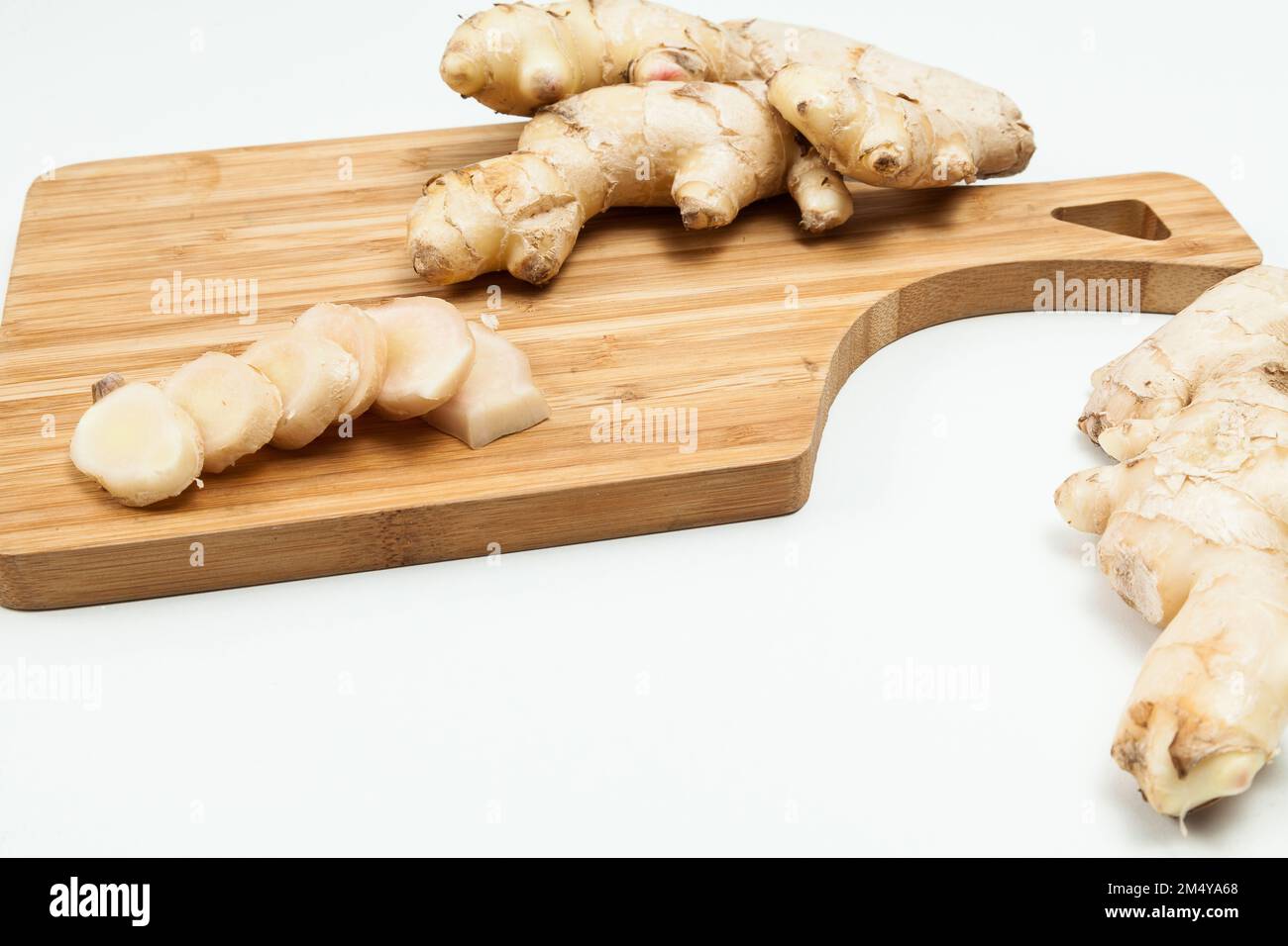 Ginger spice root - Zingiber officinale, photo on neutral background ...