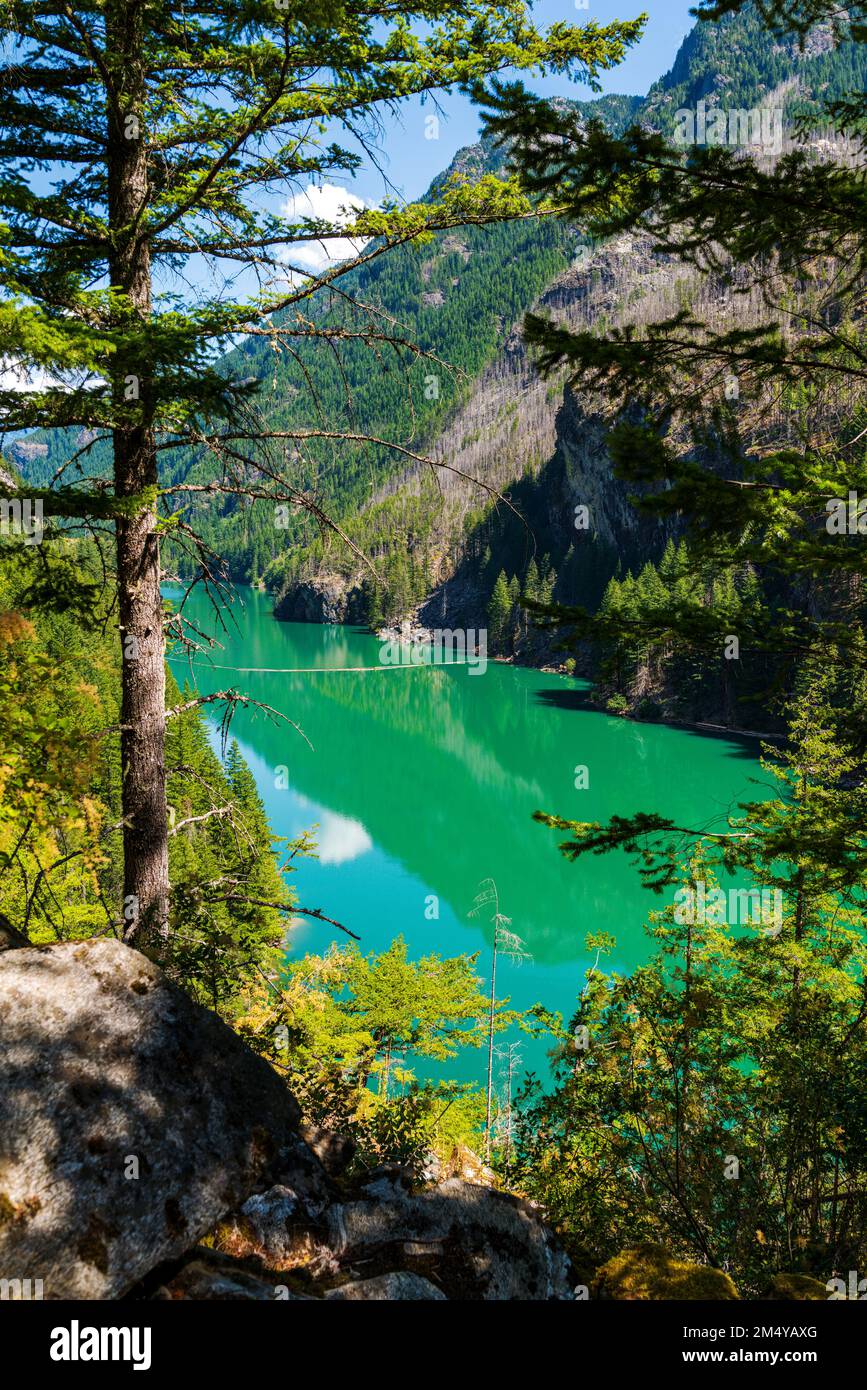 Gorge Dam; Skagit River; North Cascades National Park; Washington state ...