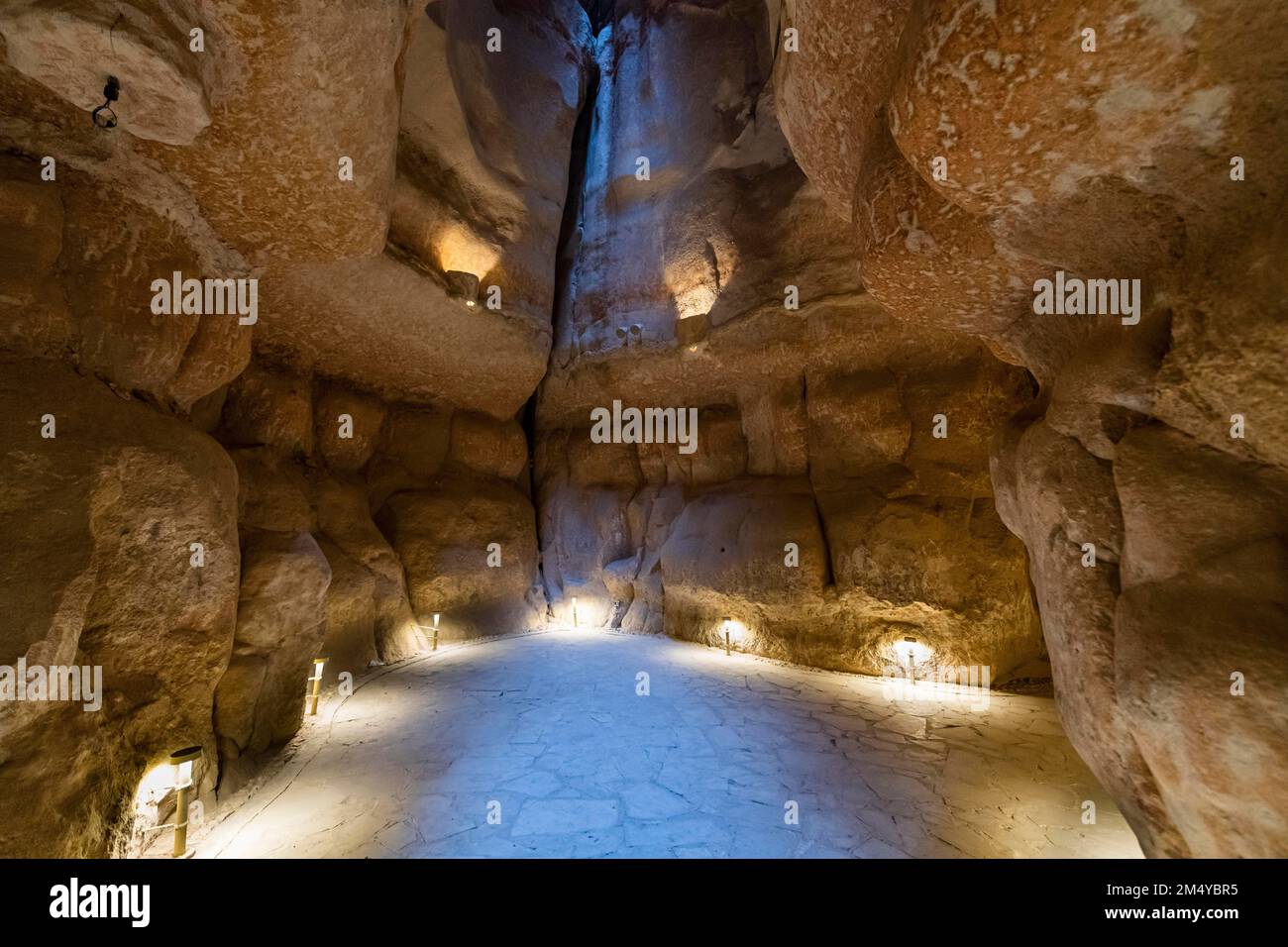 Cave at Al Qarah mountain, Unesco site Al Ahsa Oasis, Hofuf, Kingdom of ...