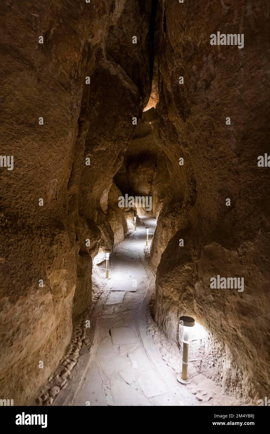 Cave at Al Qarah mountain, Unesco site Al Ahsa Oasis, Hofuf, Kingdom of ...