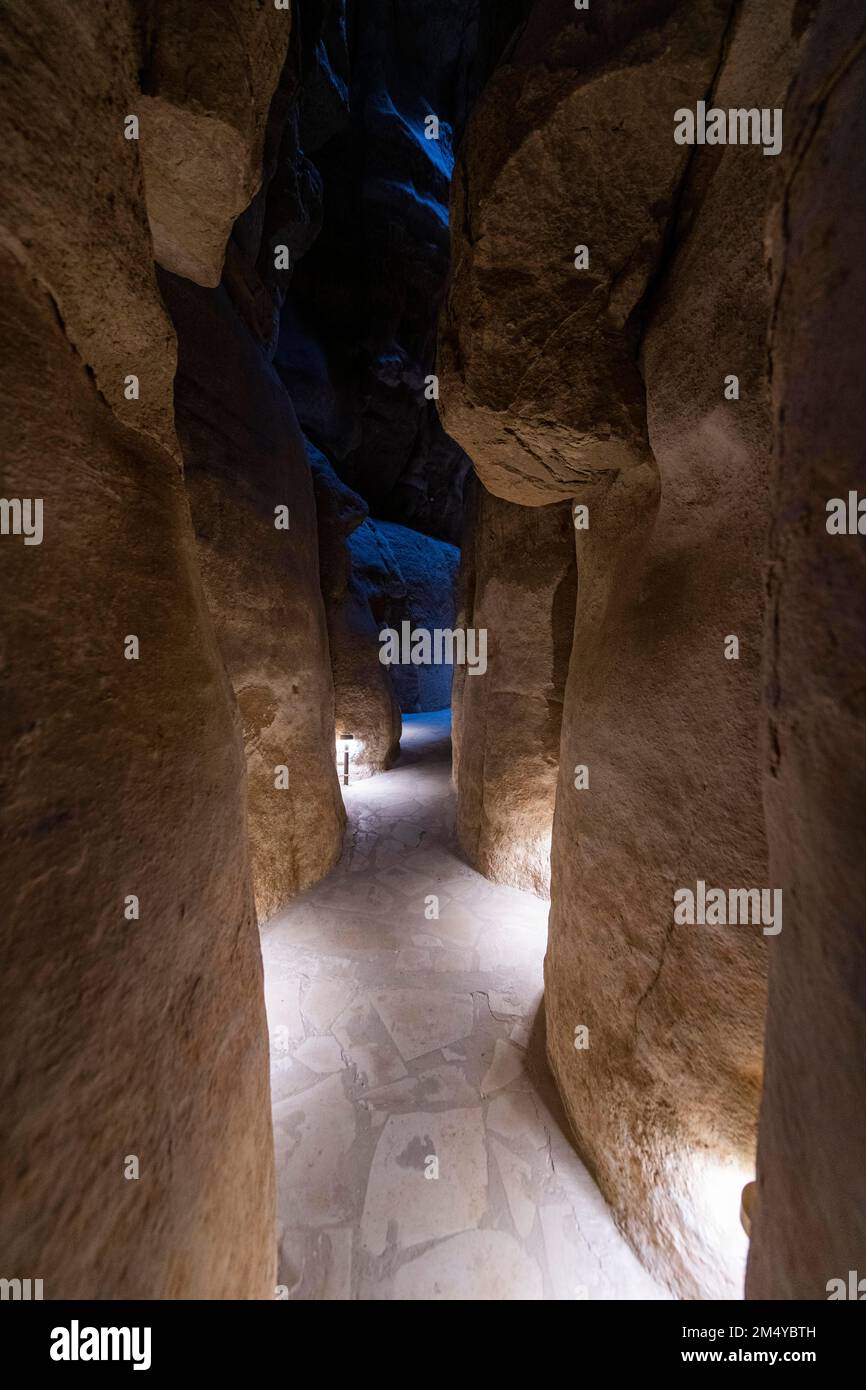 Cave at Al Qarah mountain, Unesco site Al Ahsa Oasis, Hofuf, Kingdom of ...