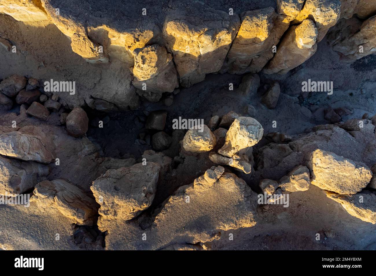 Aerial of the Al Qarah mountain, Unesco site Al Ahsa Oasis, Hofuf ...