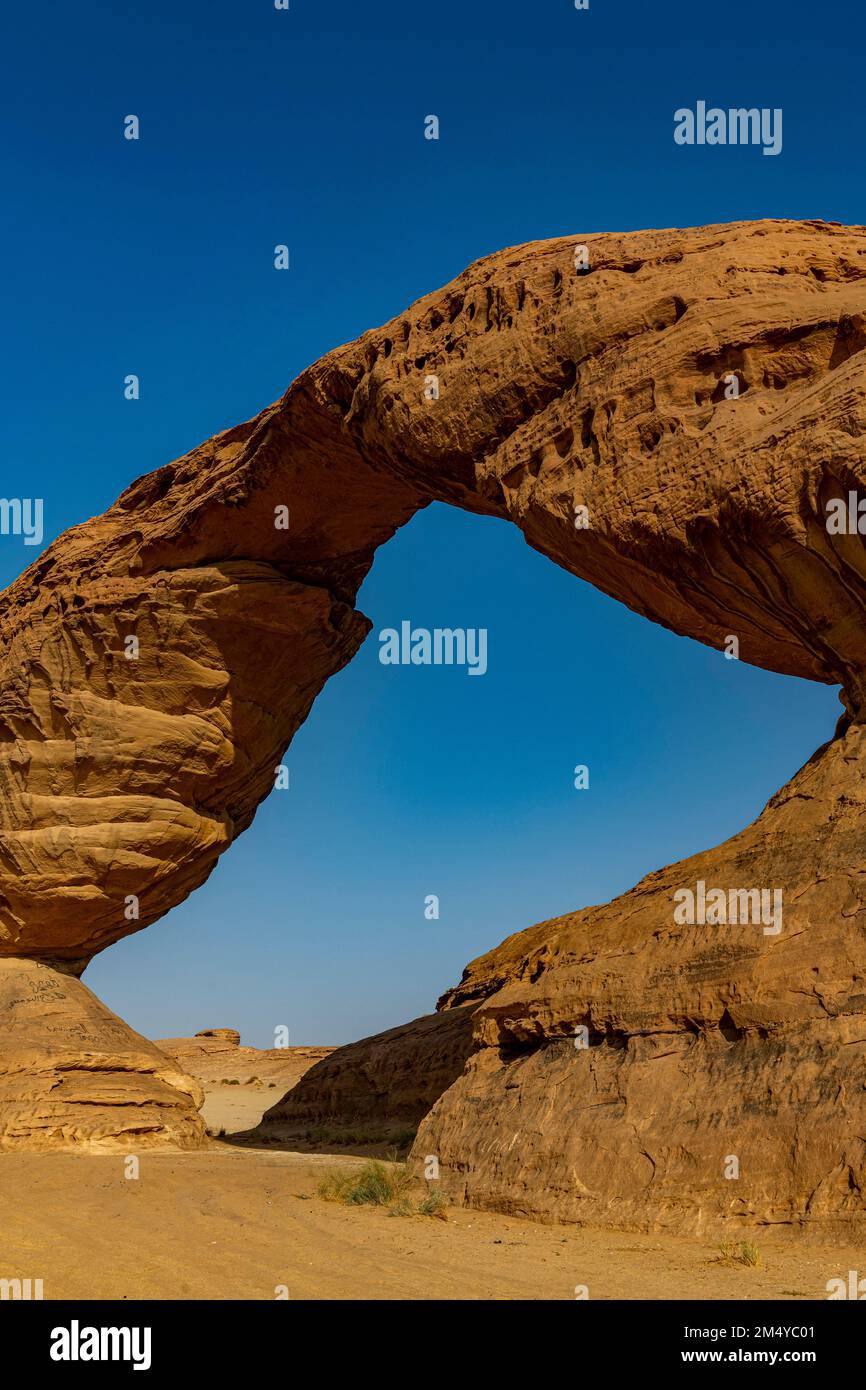 Rainbow rock arch, Al Ula, Kingdom of Saudi Arabia Stock Photo - Alamy