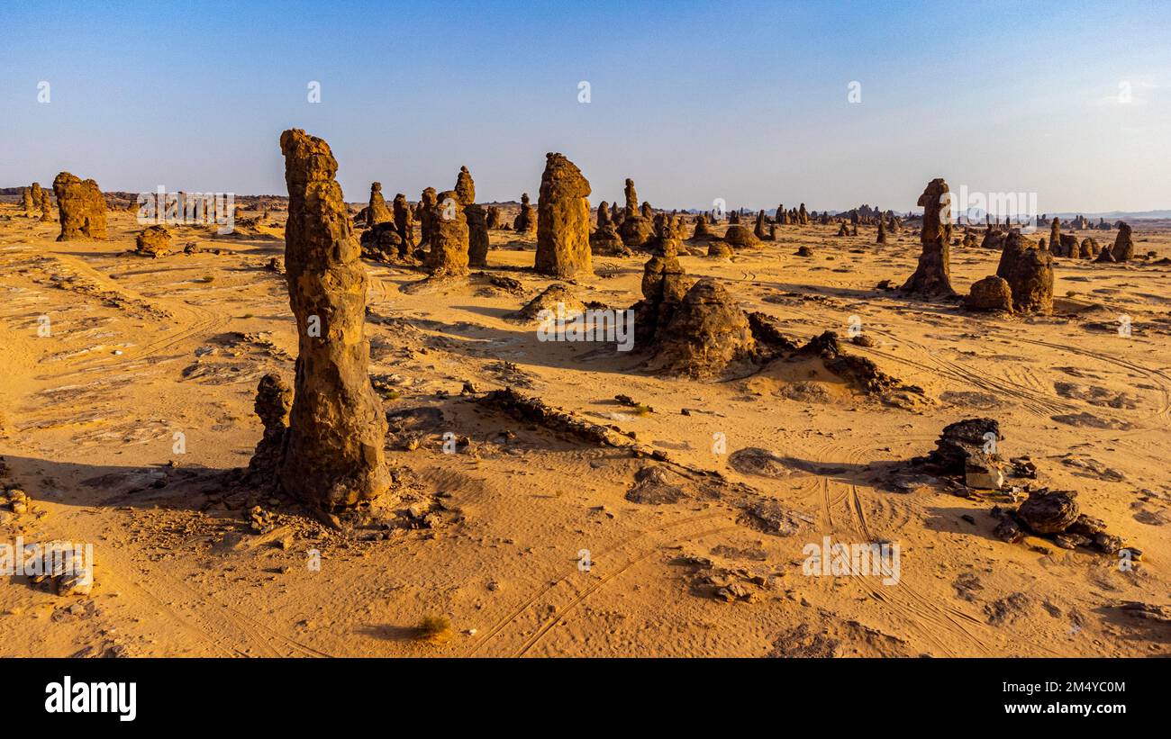 Aerials of the Algharameel rock formations, Al Ula, Kingdom of Saudi ...