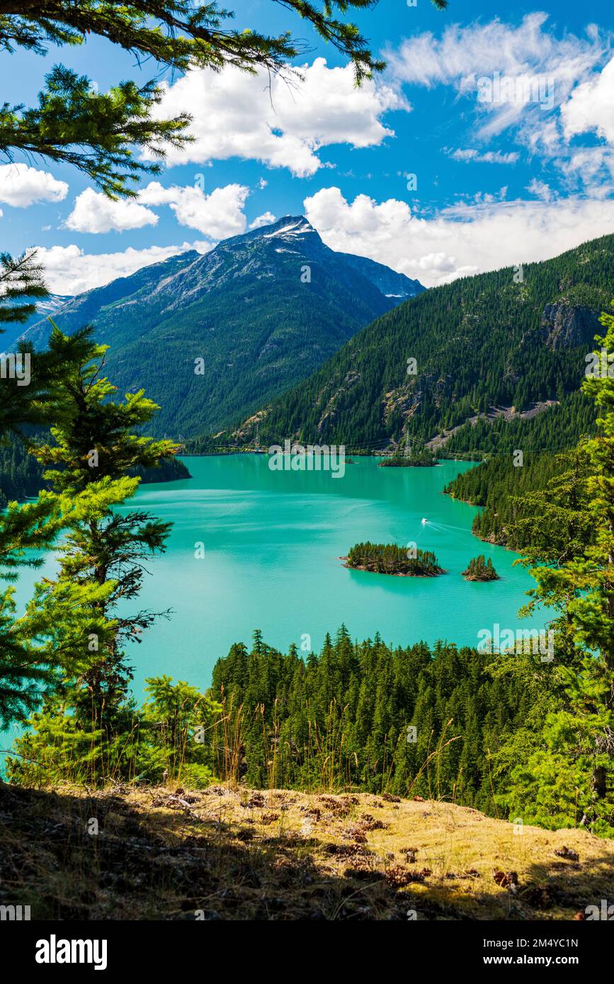 Diablo Lake & Dam; North Cascades National Park; Washington; USA Stock ...