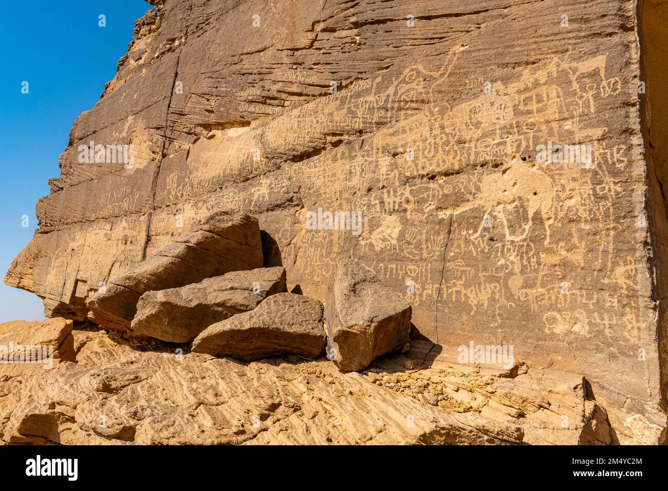 Rock carvings, Unesco site Bir Hima Rock Petroglyphs and Inscriptions ...