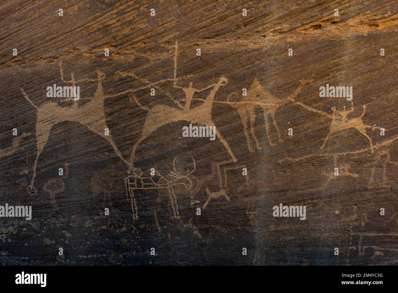 Rock carvings, Unesco site Bir Hima Rock Petroglyphs and Inscriptions ...