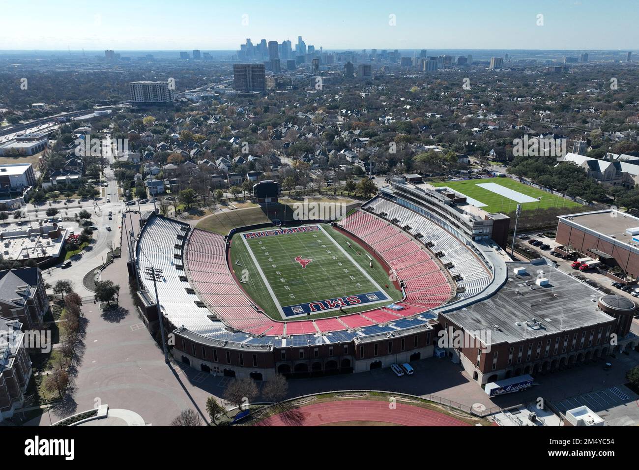 A general overall aerial view of Gerald J. Ford Stadium at Southern ...