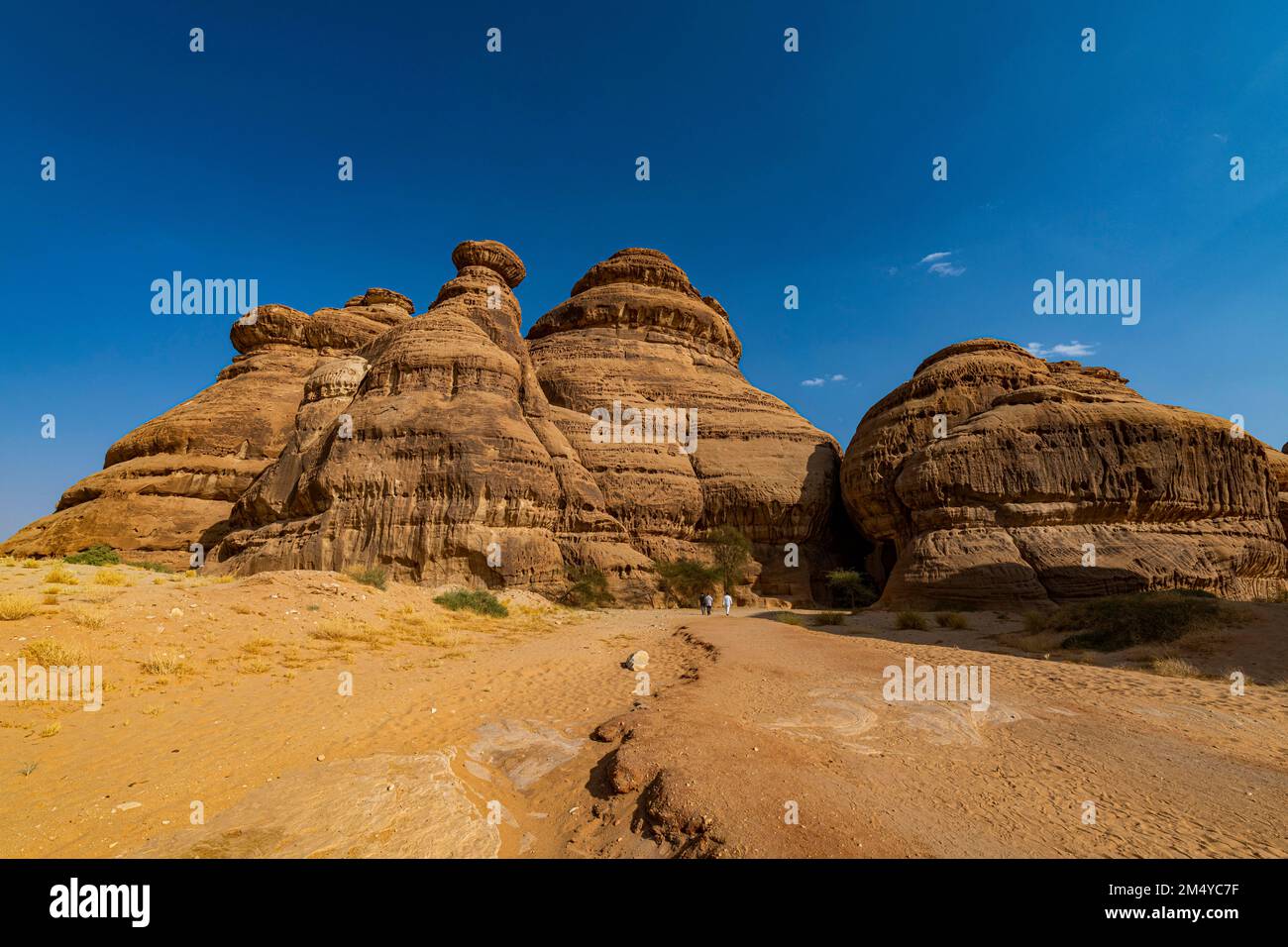 Beautiful rock formation, Unesco site Maidain Saleh or Hegra, Al Ula ...