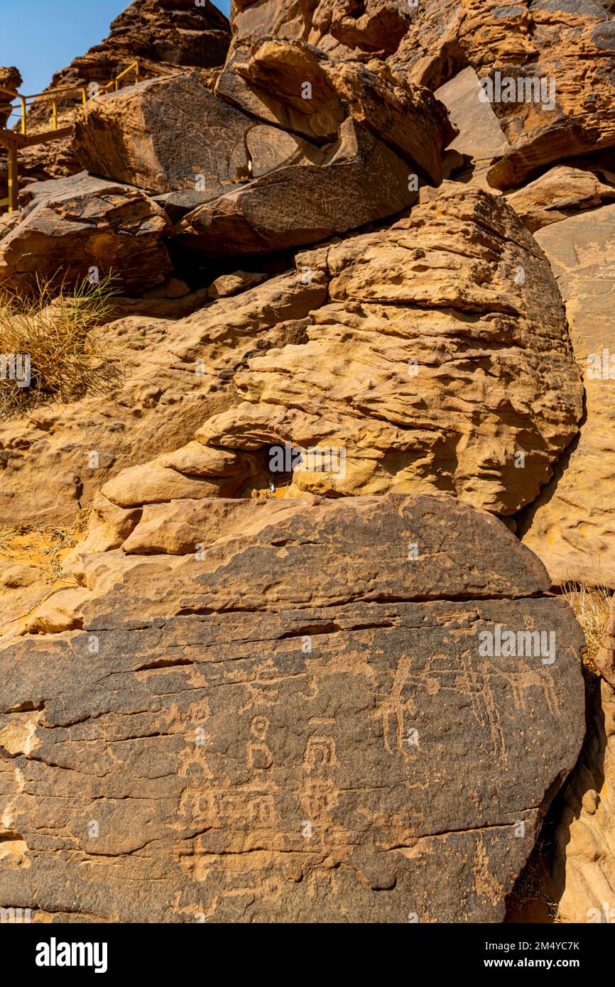 Unesco site Rock Art in the Ha'il Region, Jubbah, Kingdom of Saudi ...
