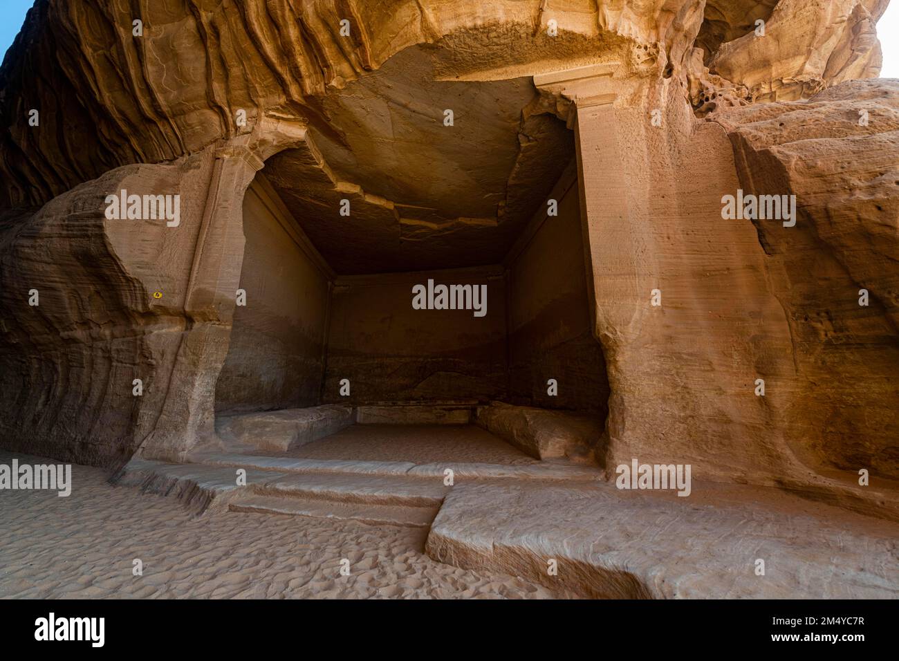 Rock tomb, Unesco site Maidain Saleh or Hegra, Al Ula, Kingdom of Saudi ...