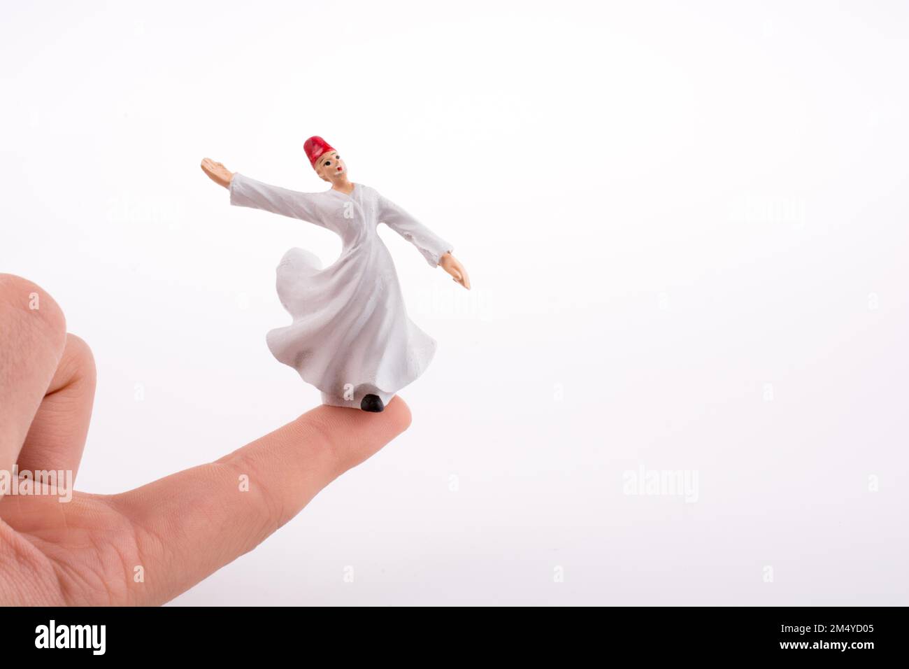 Hand holding a Sufi Dervis on a white background Stock Photo - Alamy