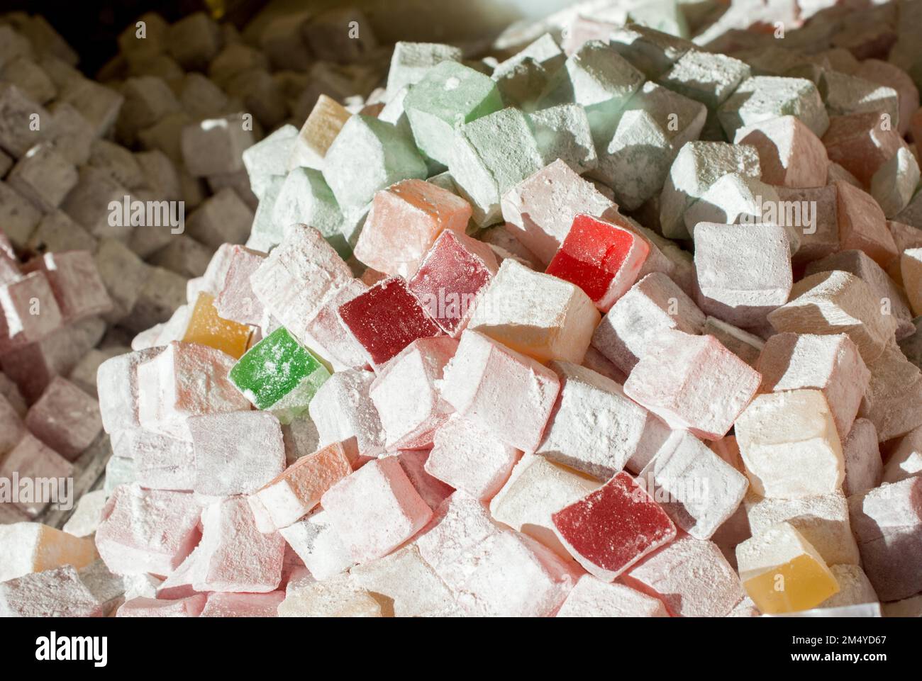 Load of traditional turkish delight lokum candy Stock Photo - Alamy