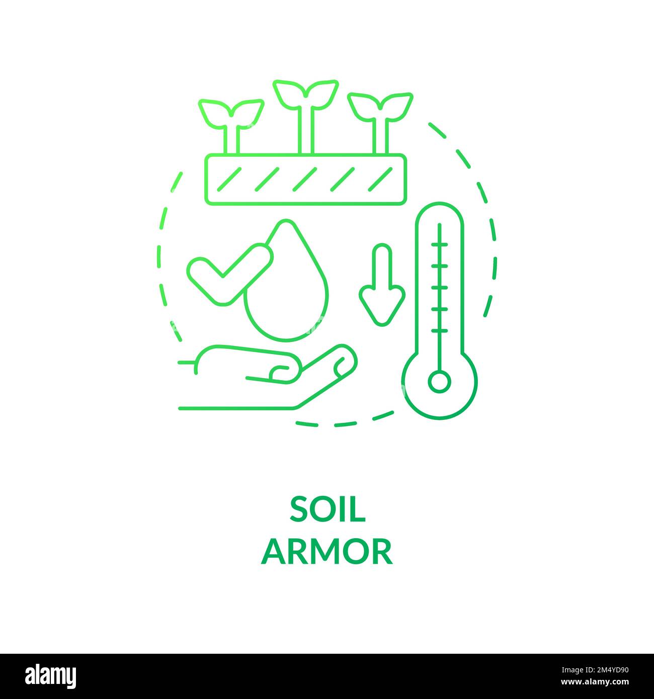 Soil armor green gradient concept icon Stock Vector Image & Art - Alamy