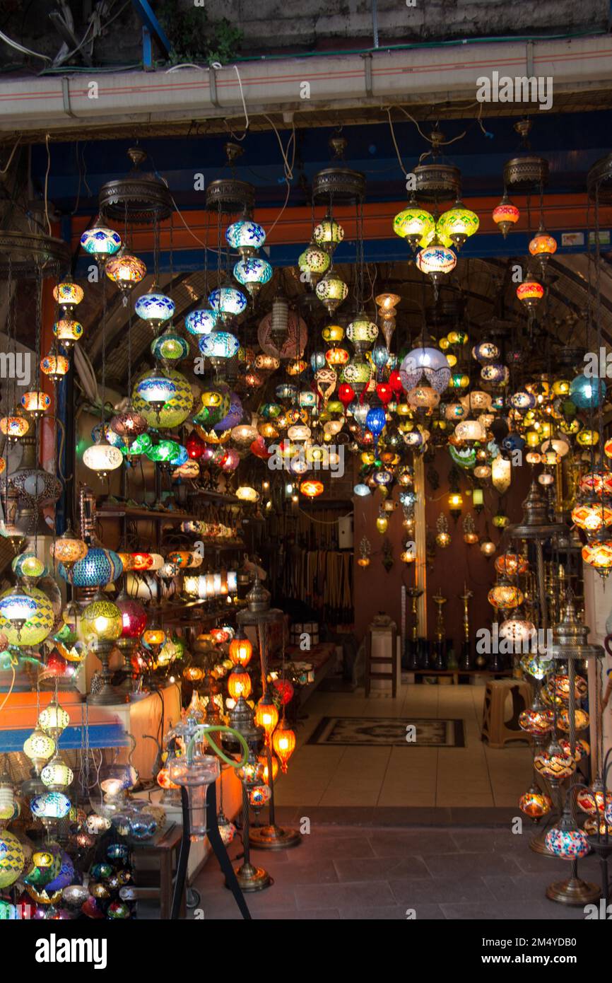 Turkish lamps bazaar hi-res stock photography and images - Alamy